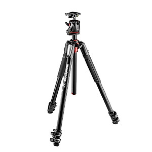 Manfrotto MK055XPRO3-BHQ2 Aluminum 3-Section Tripod with XPRO Ball Head and 200PL QR Plate and Two ZAYKiR RC2 Quick Release Plates