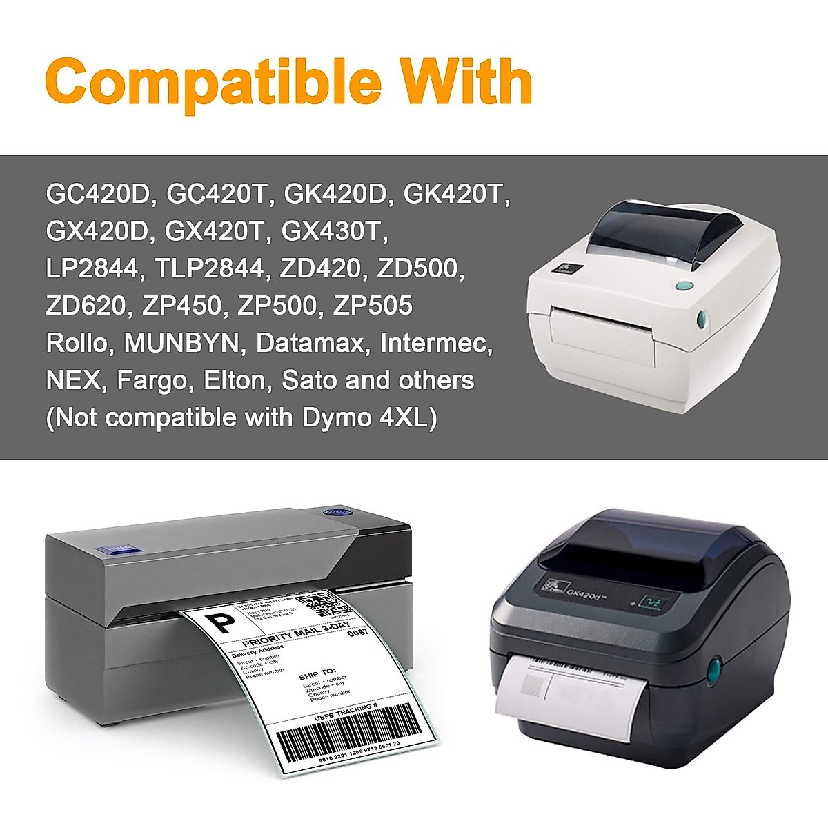 【15600 Labels/12 Rolls】 Labelebal 2" x 1" Direct Thermal Label (51mm x 25mm) Multipurpose Shipping Address Barcodes Labels Compatible for Zebra & Rollo Desktop Label Printer (1300 Labels/Roll)