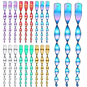 Devices Reflective Scare Spiral Rods Hanging Decorative Device to Keep Birds Away from Garden House (18 Pieces)