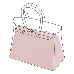 DGAZ Purse Pillow Shaper Insert,Luxury Handbag Tote Shapers, Memory Foam- Fits Birkin 25/30/35/40 Bag (Pink, BK25)