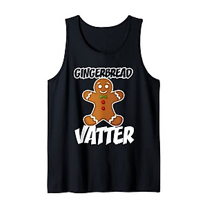 Mens Gingerbread Vatter Christmas Stocking Stuffer Tank Top