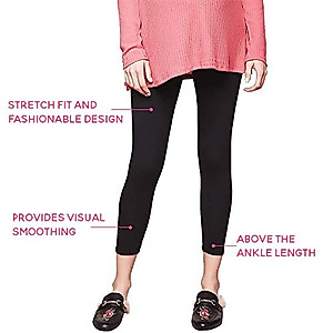 Terramed Maternity Leggings Over The Belly | Maternity Compression Leggings Capri | Belly Support Pregnancy Leggings for Women | Maternity Capris | Maternity Tights for Workout, Yoga & More | Small