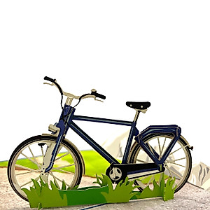 Niumcraft Pop Up Greeting Card Adventure Bicycle Nature Outdoor Camping Card Thank You Birthday Gift for Nature Bike Lover For Mom Dad Family Friend