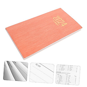 NUOBESTY 3pcs Gallery Leather Weekly Planner 2024 Planner Notebook Daily Task Planner Digital Calendar Planner Undated Planner Weekly and Monthly Note Pads Paper Dating Pocket Binder