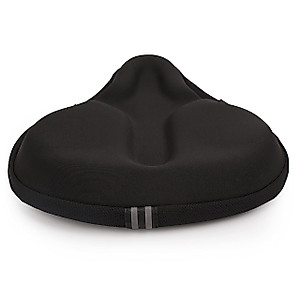 HENGHENG Bike Seat Cover Gel Memory, Oversize Soft Comfort Bike Seat Cushion, Fits Spin, Exercise, Stationary, Cruiser Bikes, Soft, Indoor Cycling, for Women Men Comfortable Bike Seat Cover