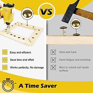 CTS 1170 Pneumatic Upholstery Decorative Tack Nail Gun, 7/16" (11.7mm) Head Diameter Air Finish Deco Nailer for Furniture, Home Decor (7/16-Inch Deco Nailer (11.70mm))