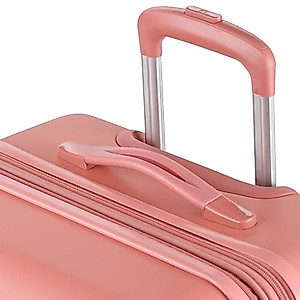 SwissGear 7366 Hardside Expandable Luggage with Spinner Wheels, Coral Almond, Checked-Medium 23-Inch