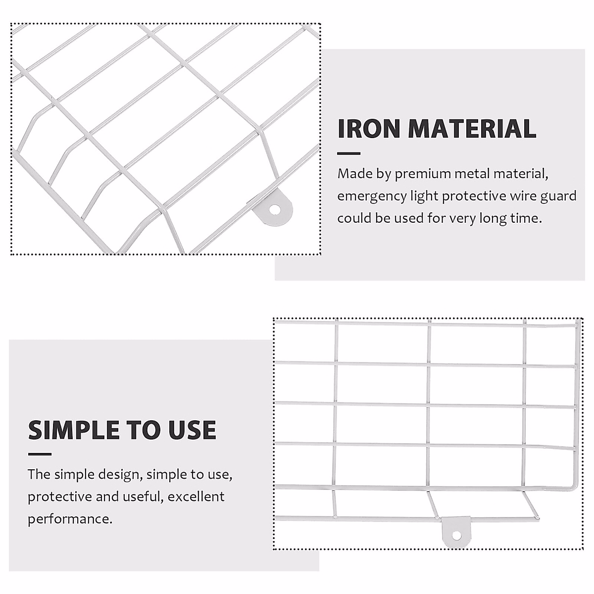 PRETYZOOM Emergency Light Protection Cover: Metal Wired Guard For Exit Sign, Emergency Sign Protective Cover, Wall Mounted Exit Sign Protected Cage for School Office Gym (420 * 220 * 40mm)