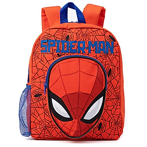 Marvel Spider-Man Boys Backpack | Kids Superhero School Bag Bundle | Rucksack, Lunch Bag, Pencil Case, Water Bottle 4 Pcs Set