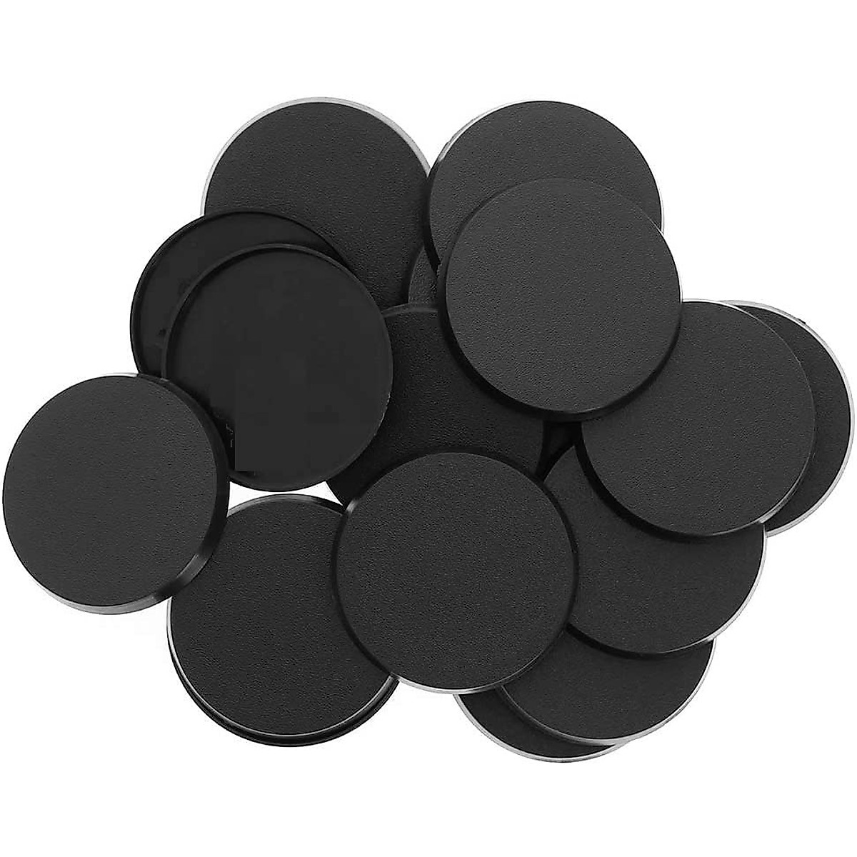 EEcliP 100pcs Round Plastic Model Bases 50mm or 1.96inch for Gaming Miniatures or Wargames Table Games MB750