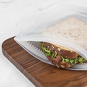 Progressive International ProKeeper Large, 3 Cup Reusable, 100% Silicone Sandwich Bag, Clear