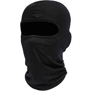 Bluelans Balaclava Face Mask, Summer Cooling Neck Gaiter, UV Protector Motorcycle Ski Scarf for Men/Women, Mask (Black) One Size