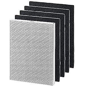 Nispira 9287101 True HEPA Activated Carbon Pre Filter Filter Replacement Compatible with Fellowes AeraMax 200 Purifier Model 190 200 DB55 DX55, 1 Set