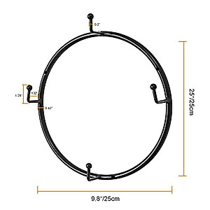 MOCOUM 3 Pack Coffee Mug Holder Wall Mounted Mug Racks, Metal Round Hanging Coffee Cup Holder Hooks for Mugs, Coffee Cups and Kitchen Utensils Display