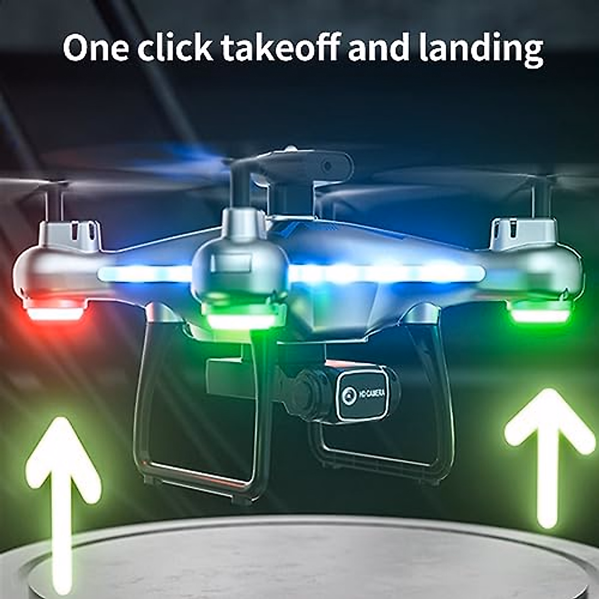 Drone With 4K Dual HD Camera - 2023 Upgradded RC Quadcopter for Adults and Kids, Light Show Obstacle Avoidance Aerial Drone, WiFi FPV RC Drone for Beginners Live Video HD Wide Angle RC Aircraft