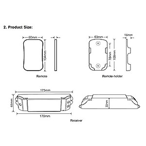 LTech M4+M4-5A LED RF 4 Channel RGBW Wireless Remote & Controller Set