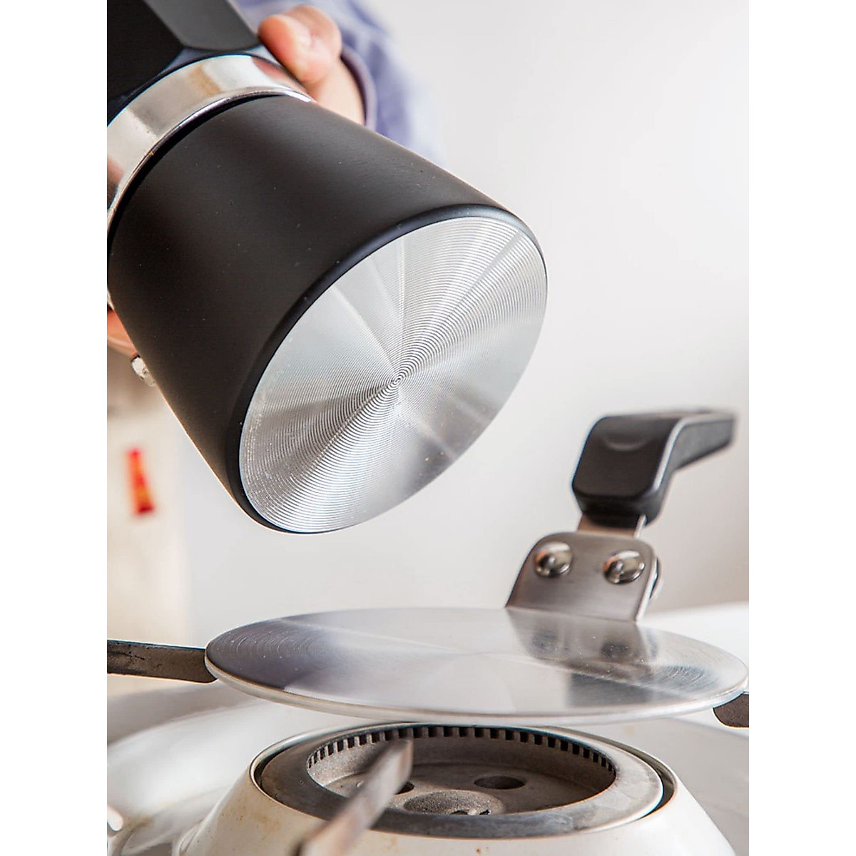 Heat Diffuser Plate for Gas Stove, Diffuser Plate Induction Cooktop Aapter Plate, Simmer Induction Converter Plate for Moka Pot Cookware Acessoriess 5inch