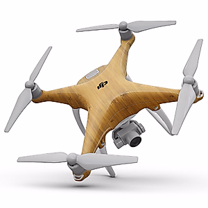 Design Skinz Design Skinz Real Light Bamboo Wood Full-Body Wrap Decal Skin-Kit Compatible with The Drone DJI Phantom 2