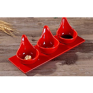 Leoyoubei White Dipping Bowls with Grip Handle,2 oz PorcelainTomato Sauce,Soy,Ketchup,Porcelain Dipping Bowls,Caviar,BBQ,Appetizer Spoon Styl Tableware 2.75",Stackable Ramekins 5 Pack