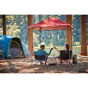 Coleman Cross Rocker Outdoor Rocking Chair, Portable Folding Chair with Padded Arms, Cup Holder, and Weather-Resistant Fabric; Supports up to 300lbs