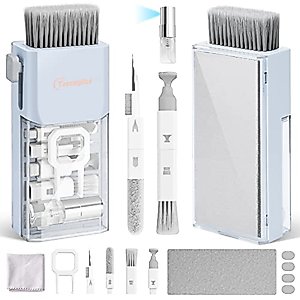 10-in-1 Laptop Keyboard Cleaner Cleaning Kit, Electronics Screen Cleaner Repair Tool with 3 in 1 Earbud Cleaner Pen, Camera Lens Pen, Suit for MacBook iPad, iPhone, Cell Phone, PC Monitor with Patent