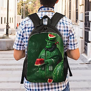 AthuAh Patrick'S Watermelon Festival Large Capacity Travel Backpack, *Casual Backpack, Adjustable Shoulder Strap, Suitable For Men And Women