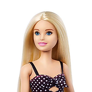 Barbie Fashionistas Doll with Long Blonde Hair Wearing Polka Dot Dress and Accessories, for 3 to 8 Year Olds​