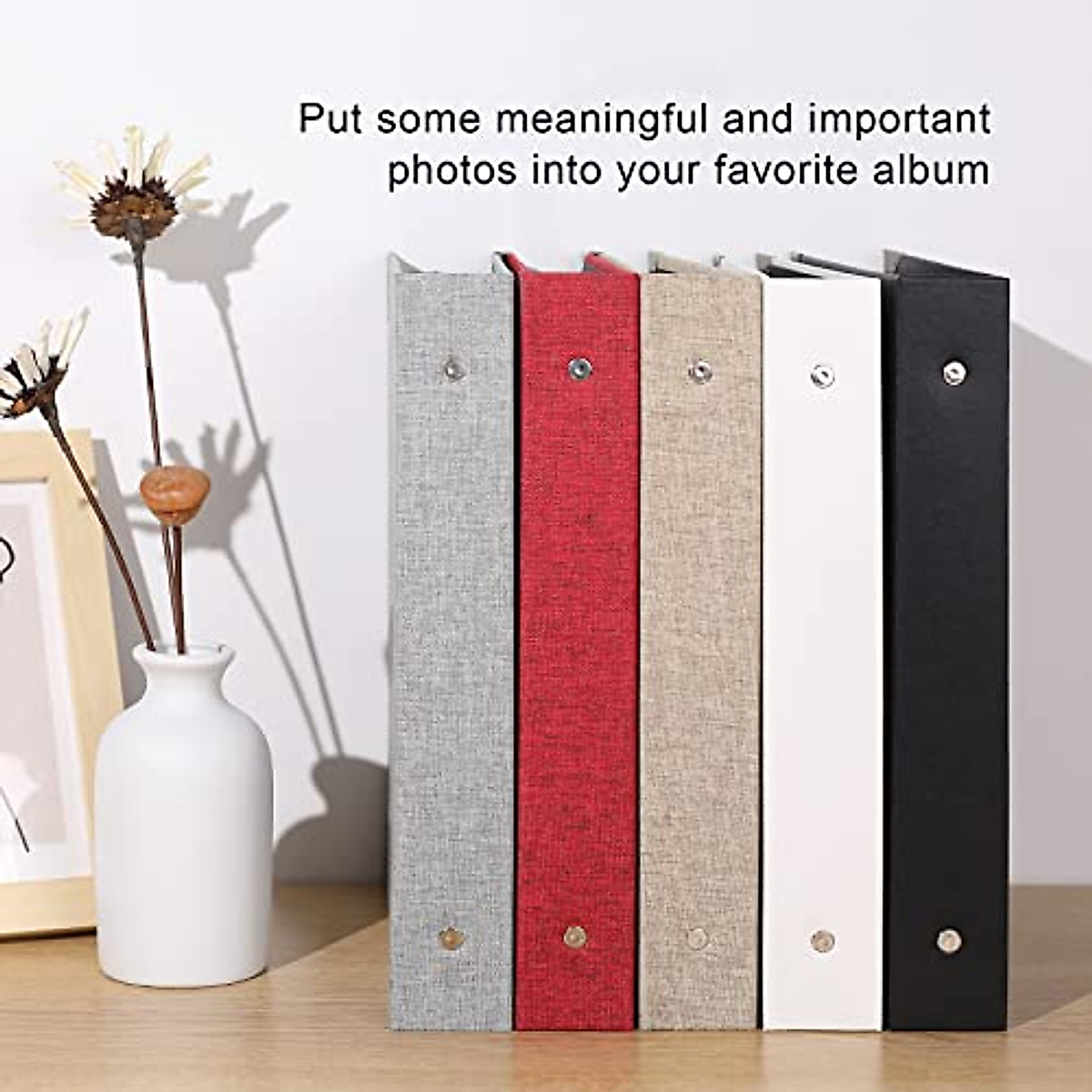 amassan Photo Album Scrapbook 60 Pages Hardcover 8.5 x 11 Inch with Scrapbook Supplies kit, 3 Rings Black Paper Memory Album for Wedding, Family