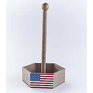 Paper Towel Holder - Americana Décor Paper Towel Stand with Rustic Look
