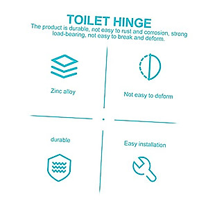 Uonlytech 3 Sets Toilet Lid Hinge Toilet Bolts Toilet Repair Kit Toilet Lid Fixing Hinge Toilet Cover Hinges Toilet Fasteners Potty Seat for Toilet Home Toilet Cover Hinge Zinc Alloy Bracket