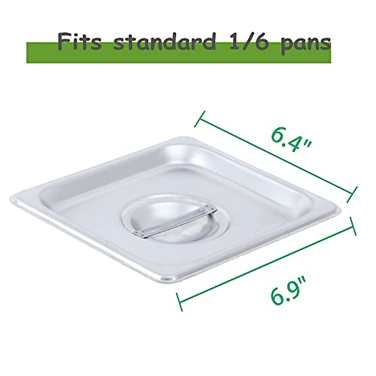 ERUPTA Stainless steel Commercial Steam table pan Lids,NSF Anti-jam GN hotel Pans Lid-1/6 catering food pan lid