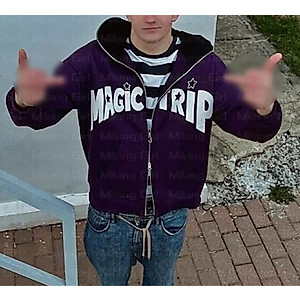 ROAONOCOMO Y2K Aesthetic Zipper Hoodie Sweatshirt Long Sleeve Harajuku Punk Grunge Outfit Retro Vintage Oversized Outwear