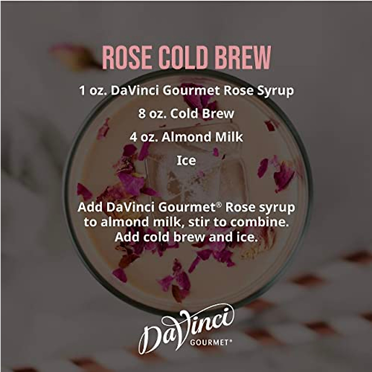 DaVinci Gourmet Rose Syrup, 25.4 Fluid Ounce (Pack of 1)