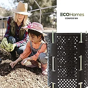 ECOHomes 100 Gallons Expandable Outdoor Compost Bin | Compact & Easy to Setup Garden Compost System - Adjustable Waste Composting Caddy Bin Suitable for Backyard, Lawn & More