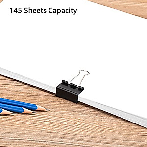 Amazon Basics Binder Paper Clips, Medium Clip (Small Box), 24 Count, 2 Pack of 12, Black