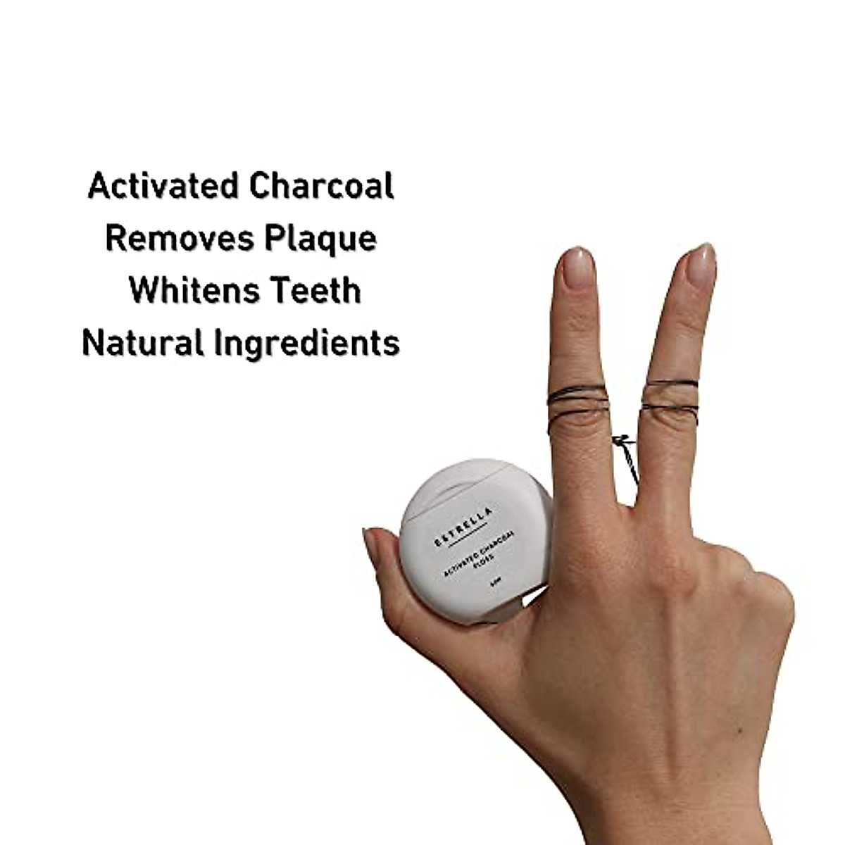 Estrella Naturals Fluir Activated Charcoal Dental Floss