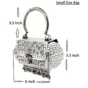 Girls/Women Small Size Handle Clutch Brass metal bag Ethnic clutch