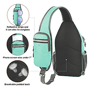 WATERFLY Crossbody Sling Backpack Sling Bag Travel Hiking Chest Bag Daypack