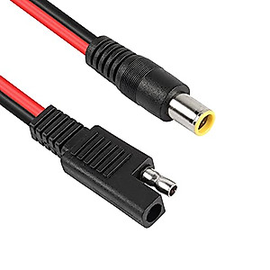 PNGKNYOCN SAE to DC 8mm Short Cable 10cm 14 AWG SAE Solar Connector to DC 8mm Male Connector Power Cable for Solar Generator Portable Solar Panel（2-Pack）