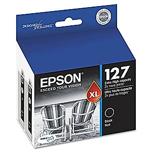 Epson DuraBrite 127xl Extra Yield Combo Pack, Black (2 ink cartridges in this box)
