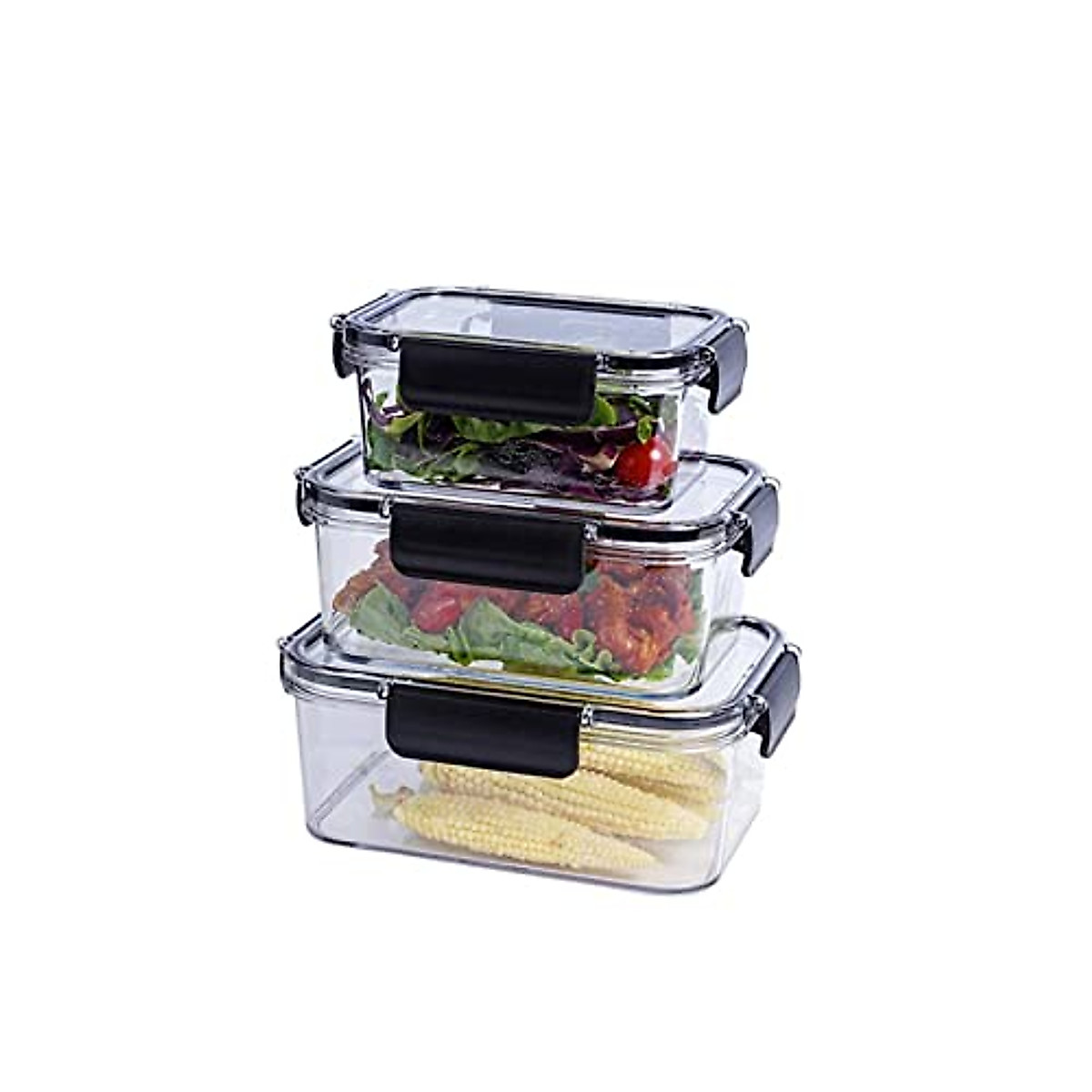 NA Crisper Set Refrigerator Special Food Frozen Sealed Storage Box Plastic Stackable bento Box Lunch Box with lid Suitable for Barbecue Outdoor Food Carrying