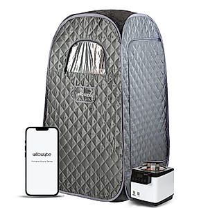 WillowyBe Portable Steam Sauna with Bluetooth Control, Steamer, Body Tent, Foldable Chair | Personal Home Spa