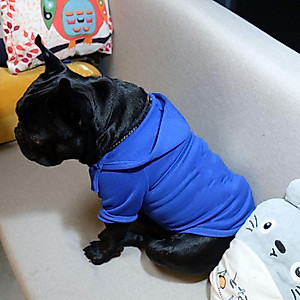 Dog Hoodie, Comfortable Soft Breathable Warm Dog Clothes, Outdoor Sports Dog Face Hoodie, for Small, Medium, and Large Dogs (X-Small, Blue)