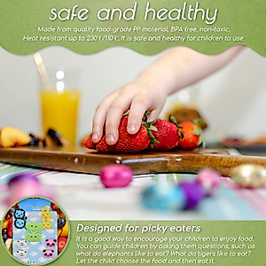 MEFIT CARE Cute Bento Box Accessories Food Picks for Kids Cocktail Forks Lunch Fun Stuff Mini Plastic Flat Toothpicks Decorativos Reusable Utensils