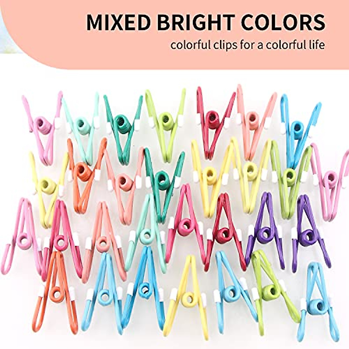 Zalduig Chip Clips，30PCS PVC Coated Material Food Packaging Clip, Clips Bag Clips，Bag Clips，Clips for Package，Chip Clip，Clothes Pins（Mixed Colors 30pcs） ,11.5 x 4.72 x 1.06