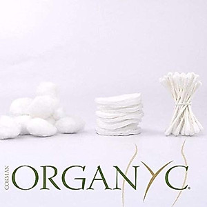 Organyc 100% Organic Cotton Rounds - Biodegradable Cotton, Chemical Free, For Sensitive Skin (70 Count) - Daily Cosmetics. Beauty and Personal Care