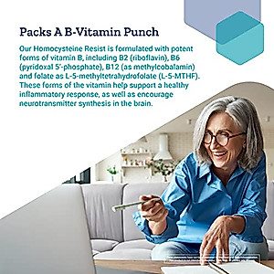 Life Extension Homocysteine Resist - For Heart & Brain, Cognitive Health Support Supplement – Vitamin B2, B6 & B12 + Folate - Once-Daily, Non-GMO, Gluten-Free - 60 Vegetarian Capsules