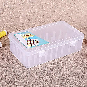 Bonarty 42 Slots Sewing Thread Holders for Spools of Thread, Empty Storage Box, Compact, Portable and Travel Friendly, Keep Neat and Dust-Pro-of