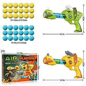 Shooting Game Toy for Kids Age 6, 7, 8, 9, 10+ Years Old Girls Boys Dinosaur Foam Ball Popper Air Guns Toy, Sniper Kids Gun Toy 36 Foam Balls Outdoor Indoor Games, Ideal Idea for 6-12+