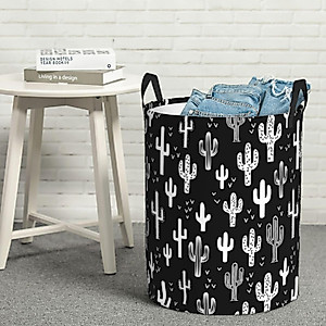 oacyit Laundry Basket Fun Cactus Laundry Hamper Waterproof Idea Hampers for Laundry,Large Collapsible Laundry Baskets with Handle Suitable for Bedroom Bathroom Utility Room Kitchen